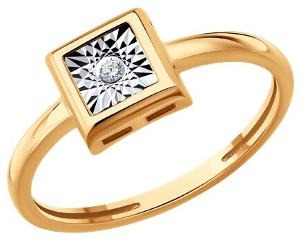 Купить Кольцо Diamant 51-210-02964-1 размер 16 вес 1.79 г золото ...