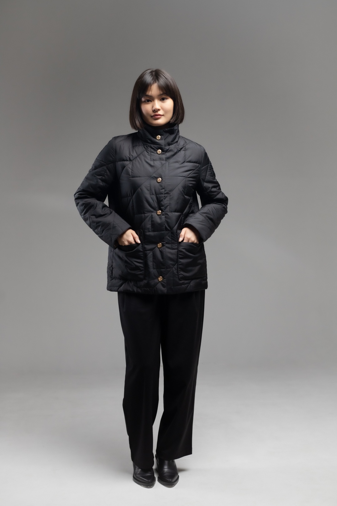 Купить Демисезонная куртка TAMINA 8709-black черный 54 в Алматы ...