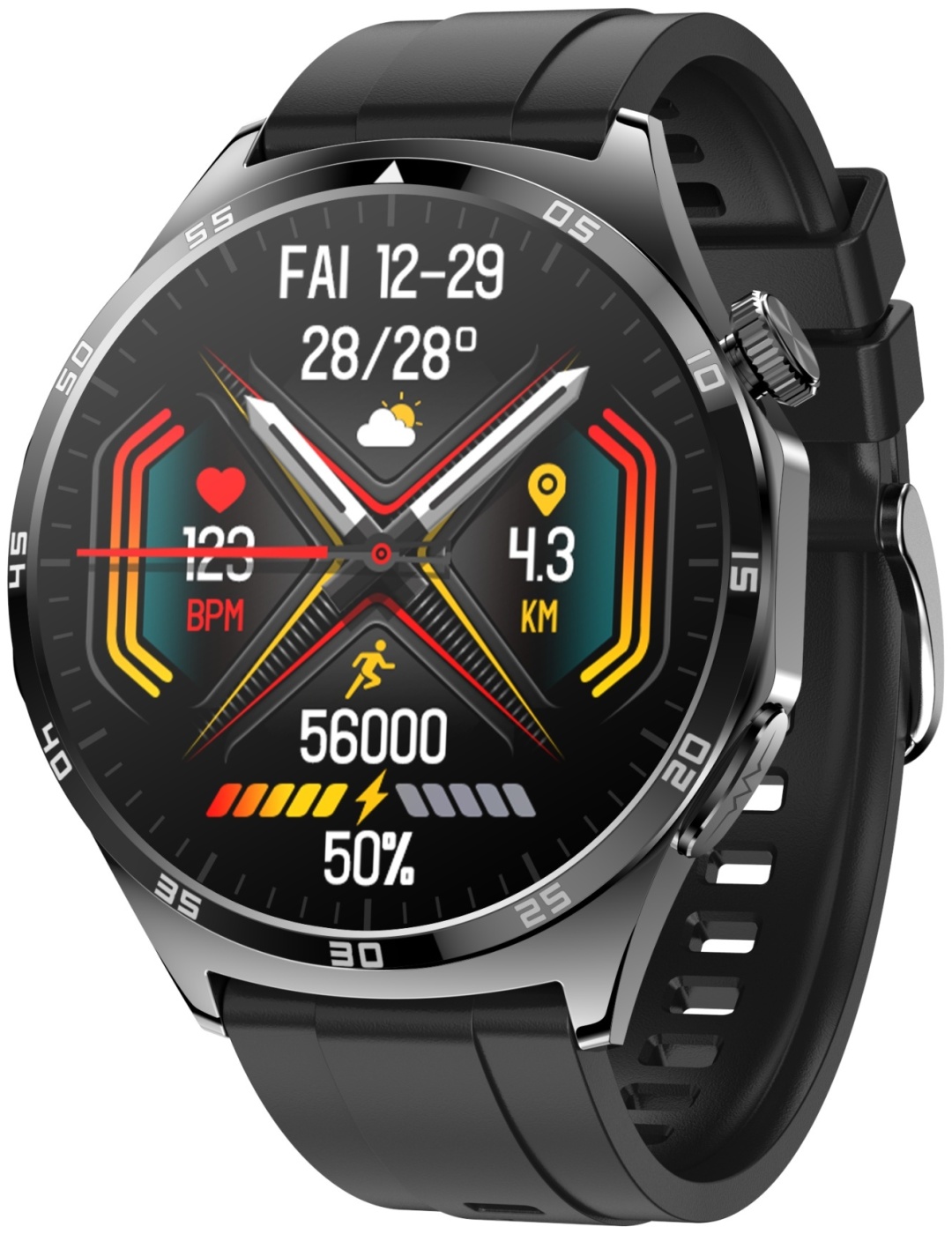 Купить Смарт-часы SNEL Watch MONARCH 48 мм черный-черный в Алматы ...