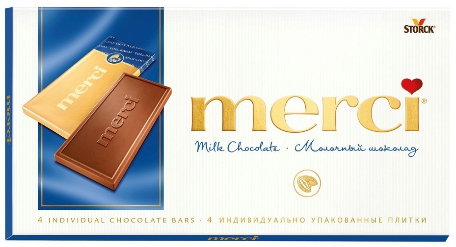 Купить Merci Milk шоколадная плитка молочный 100 г в Алматы – Магазин ...