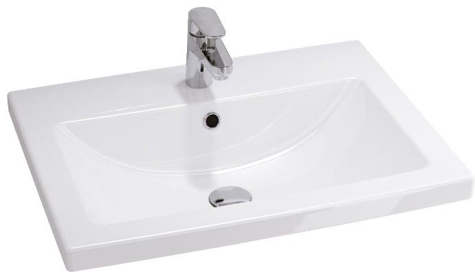 Купить Раковина Cersanit COMO 60 накладная прямоугольная 60, фаянс в ...