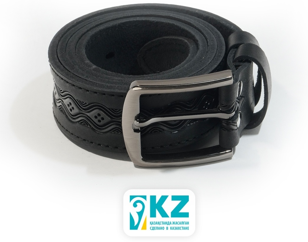 Купить Ремень ZAF Leather натуральная кожа 130 см черный в Алматы – Магазин на Kaspi.kz