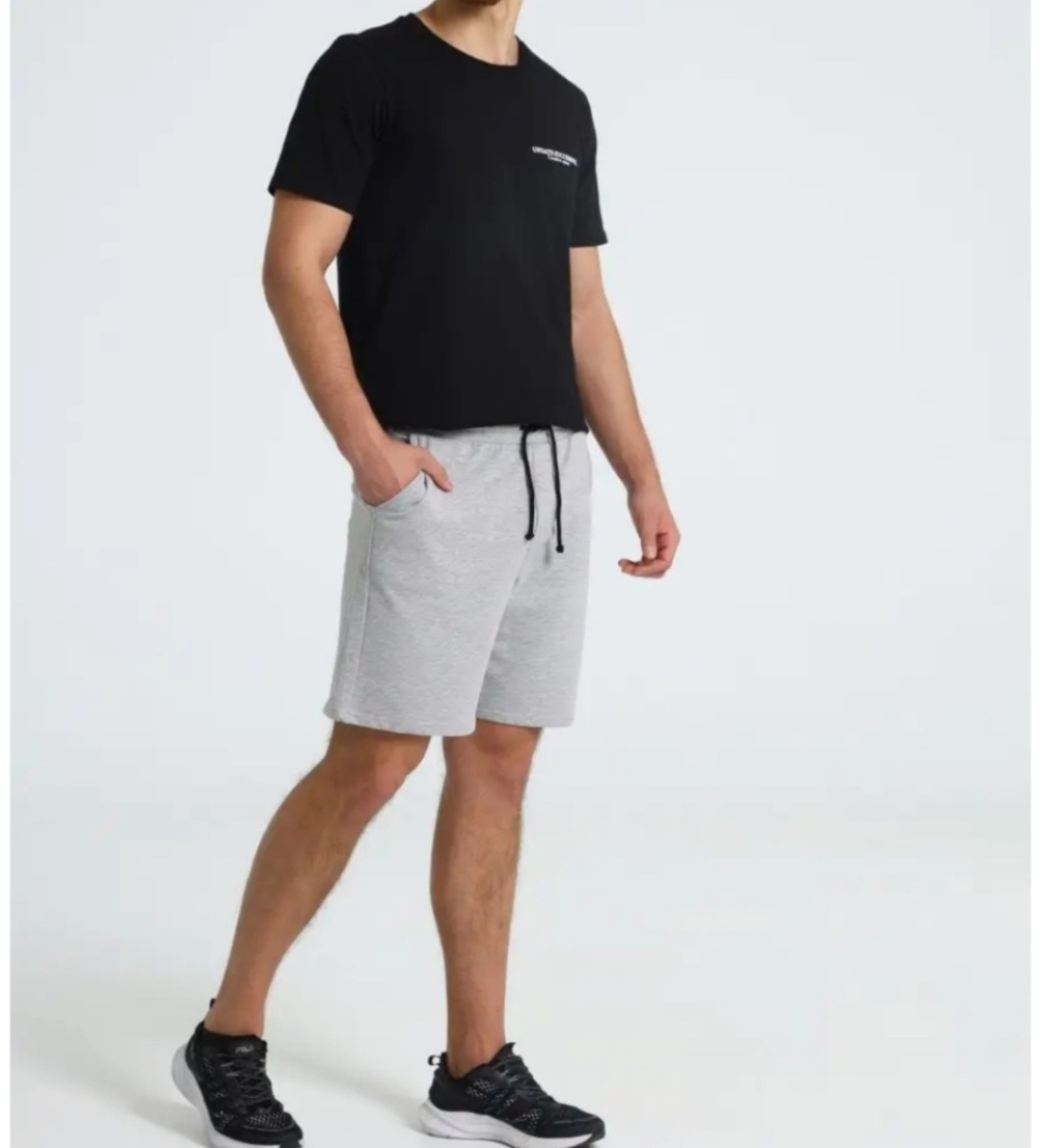 Купить Повседневные шорты NK Style серый, белый в Алматы – Магазин на ...