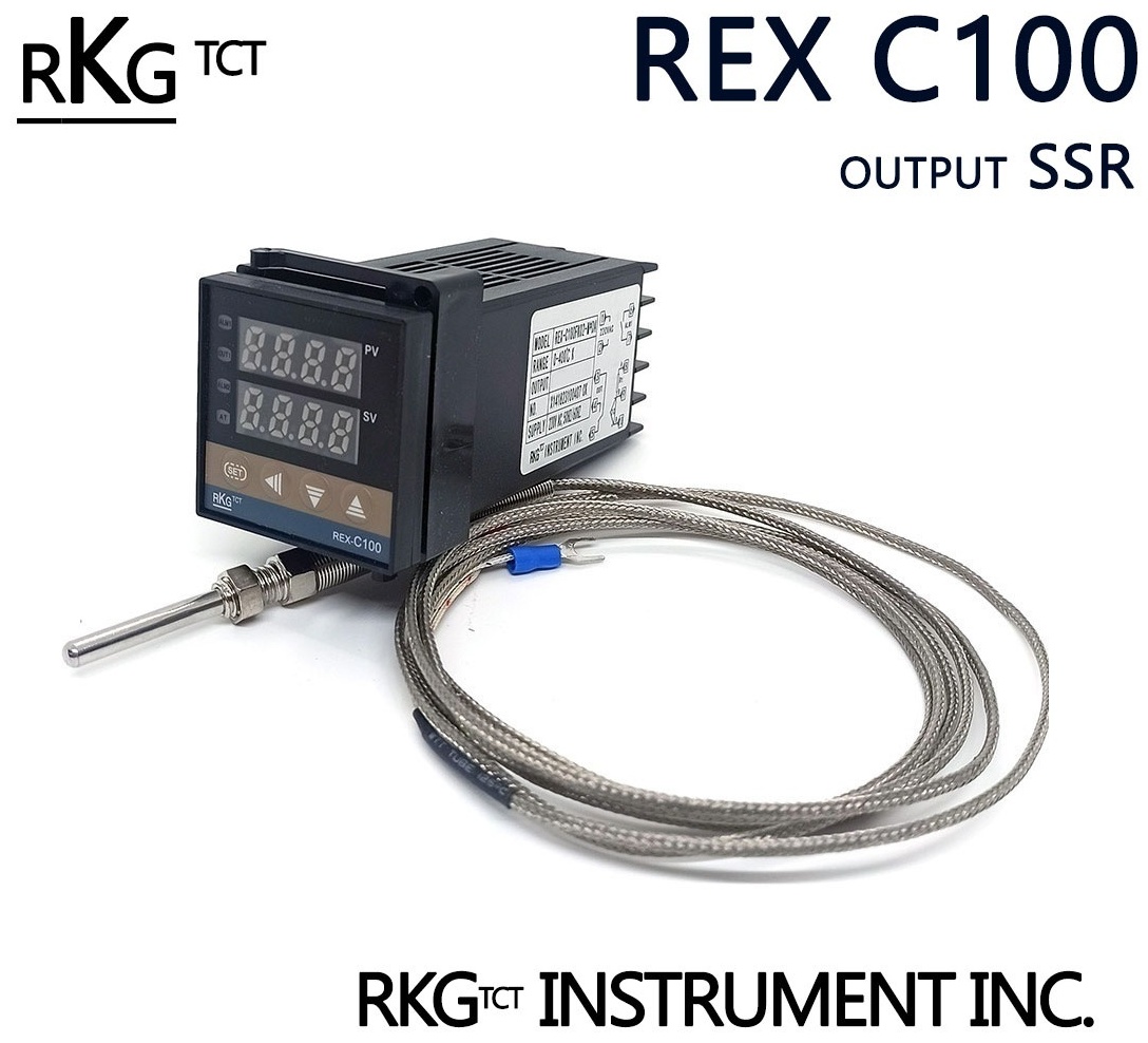 Купить Терморегулятор с датчиком температуры RKG REX-C100 FK02 SSR в ...