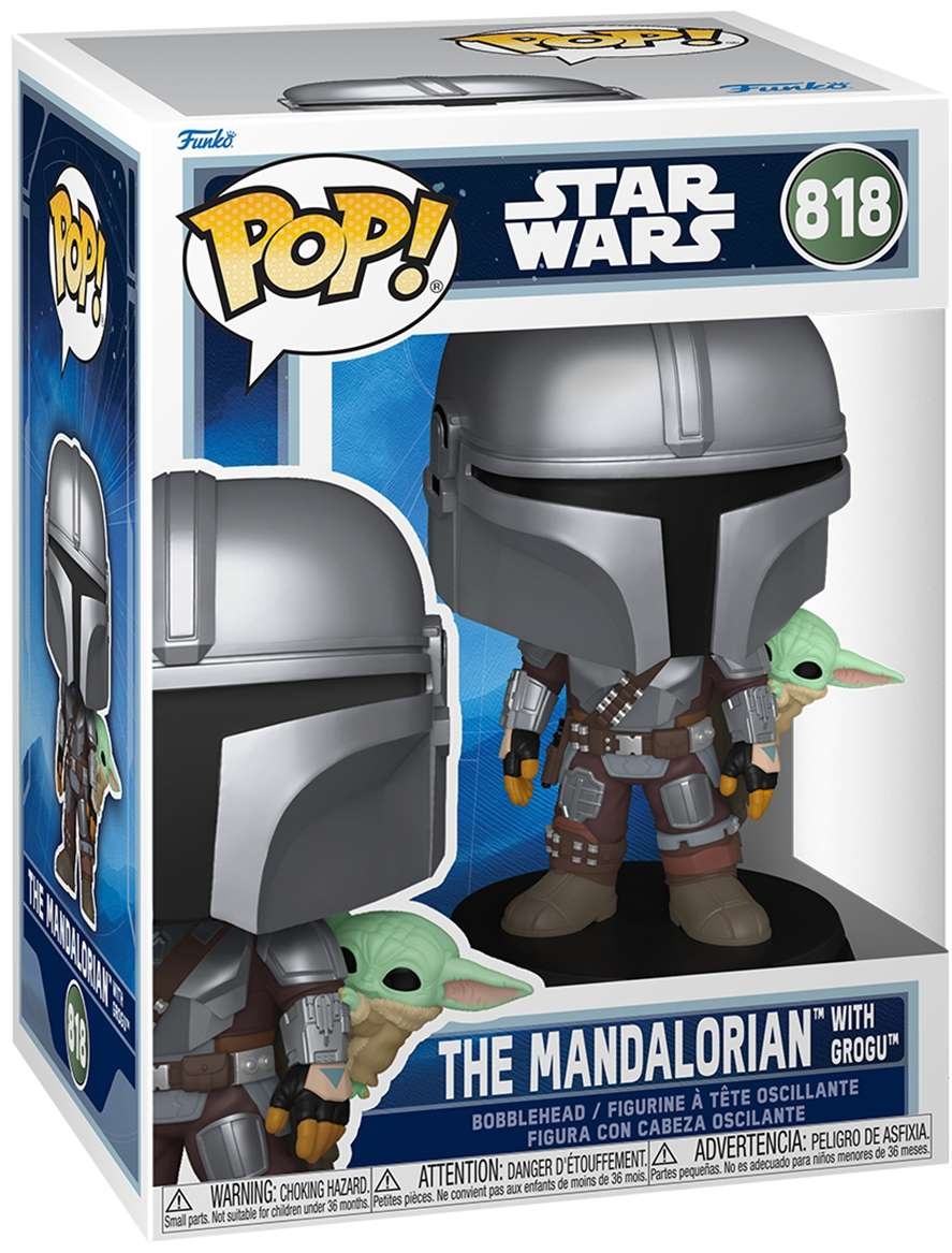 Купить Funko POP! Bobble Star Wars M & G Mandalorian w/Grogu (On Back ...