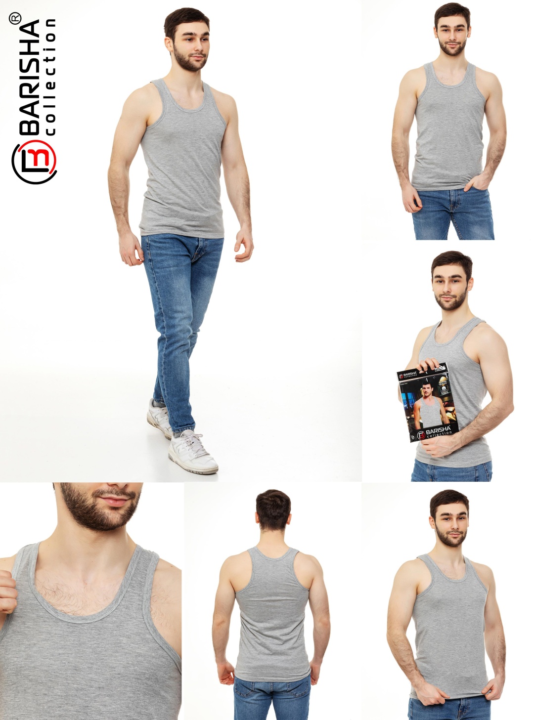 Купить Майка BARISHA серебристый в Алматы – Магазин на Kaspi.kz