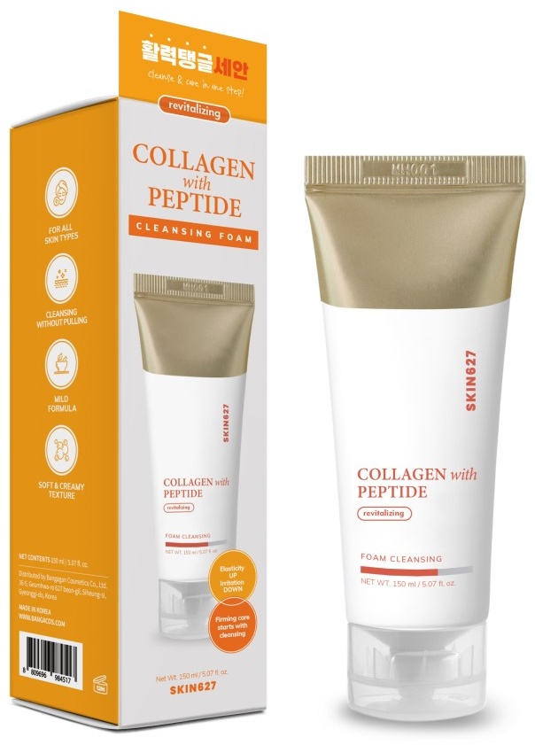 Купить COLLAGEN with PEPTIDE Revitalizing Cleansing Foam пенка Skin627 ...