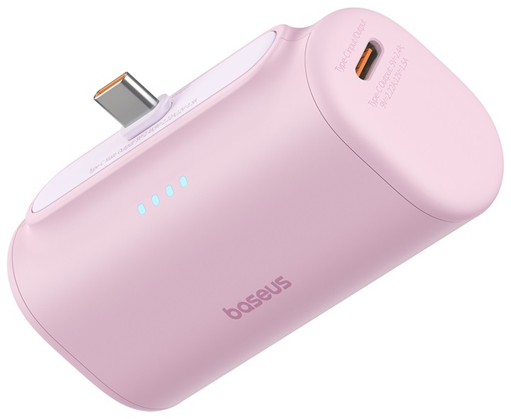 Купить Внешний аккумулятор Baseus Compact 2C 5000 мАч розовый в Алматы ...