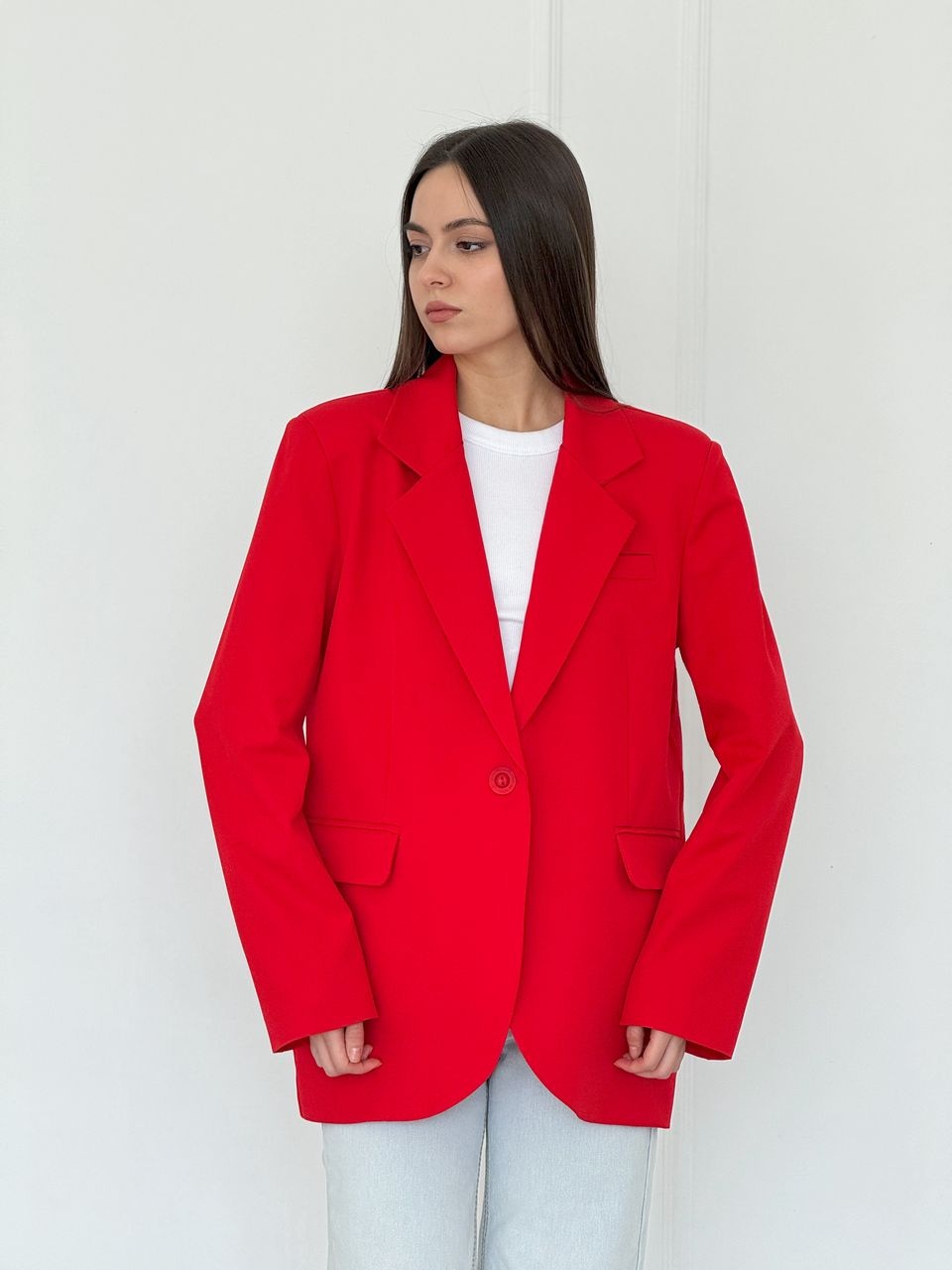 Купить Пиджак прямой DD BREND красный в Алматы – Магазин на Kaspi.kz
