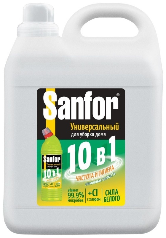 Купить Гель Sanfor Универсальный 10 в 1 Лимонная свежесть 5000 в Алматы – Магазин на Kaspi.kz