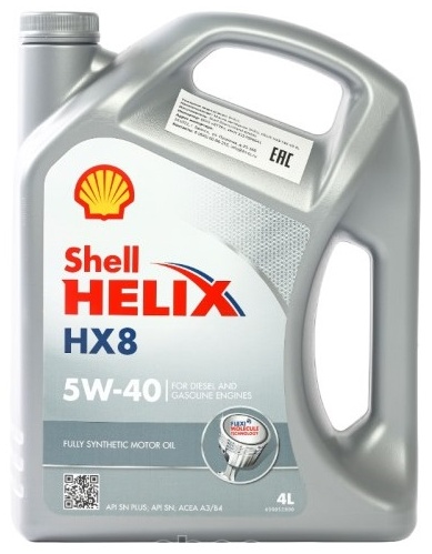 Купить Моторное масло Синтетическое SHELL Shell Helix HX8 5W-40 4 л в ...