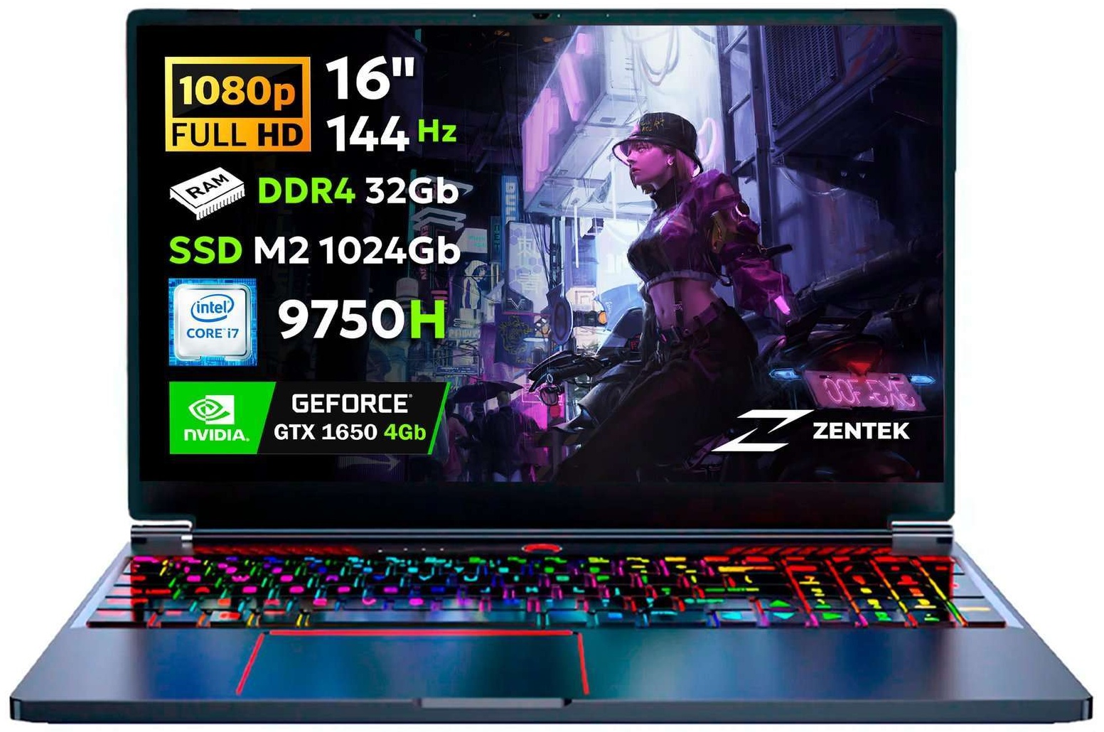 Купить Ноутбук Zentek Red Line 16" / 32 Гб / SSD 1024 Гб / Win 11 Pro в ...