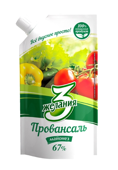 Купить Майонез 3 желания Провансаль 67 % 190 г в кредит в Алматы ...