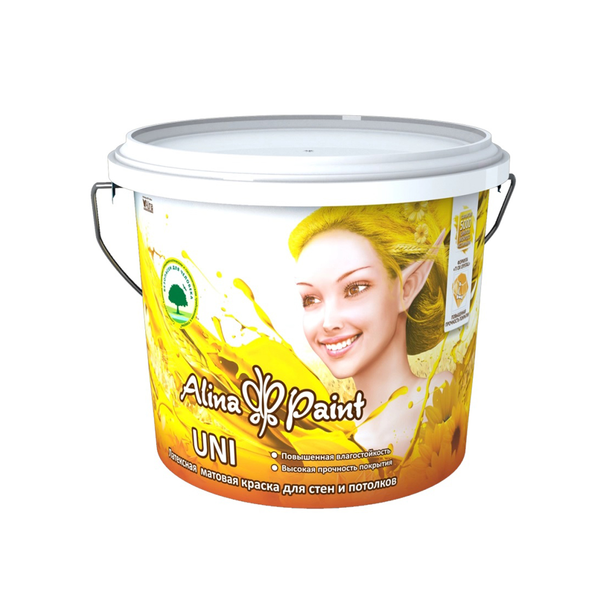 Купить Alina Paint водоэмульсионная UNI 25 кг, белый в кредит в Алматы ...