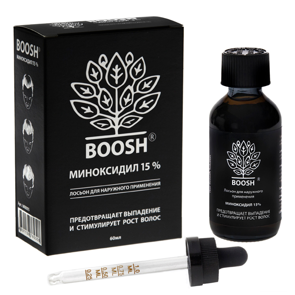 Купить Boosh Cosmetics Миноксидил 15% лосьон 60 мл в кредит в Астане ...