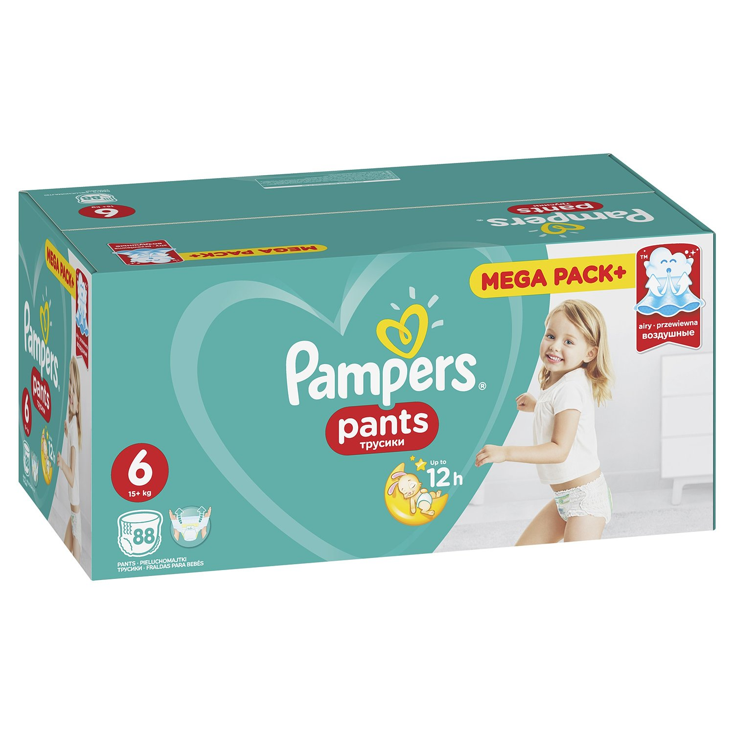 Купить Pampers трусики 15+ кг, 88 шт, Pants 6 в кредит в Алматы – Kaspi ...