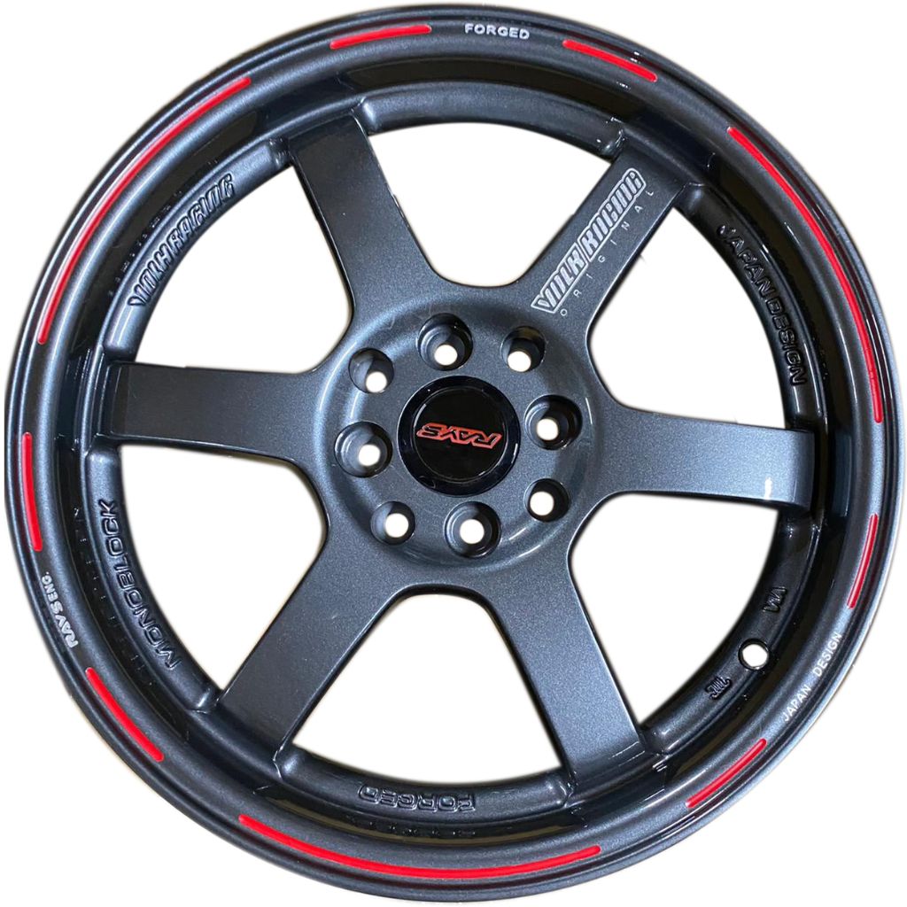 Купить RAYS VOLK VOLK Forged 7x15/4x114.3 D73.1 ET35 графит, красный в ...
