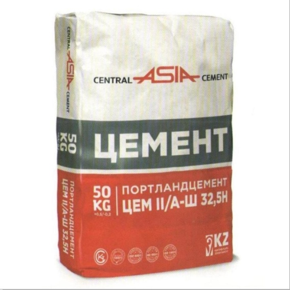 Купить Central Asia Cement ЦЕМ II/А-Ш 32.5H 50 кг в кредит в Алматы ...