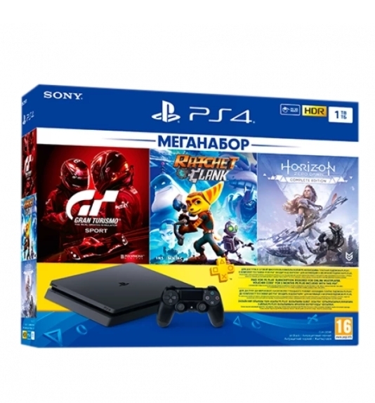 Купить Sony PlayStation 4 Slim 1TB + Gran Turismo Sport, Ratchet and ...