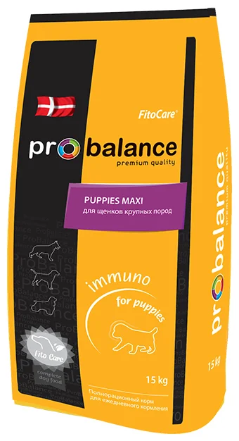 Купить Probalance Immuno Puppies Maxi для щенков крупных пород 15 кг в ...