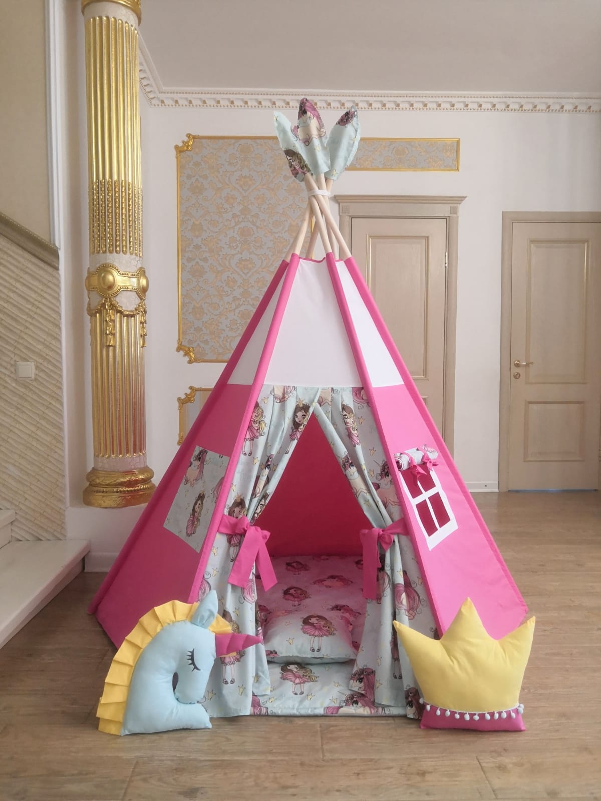 Купить Мир Игрушек вигвам Единорог малиновый в кредит в Алматы – Kaspi ...