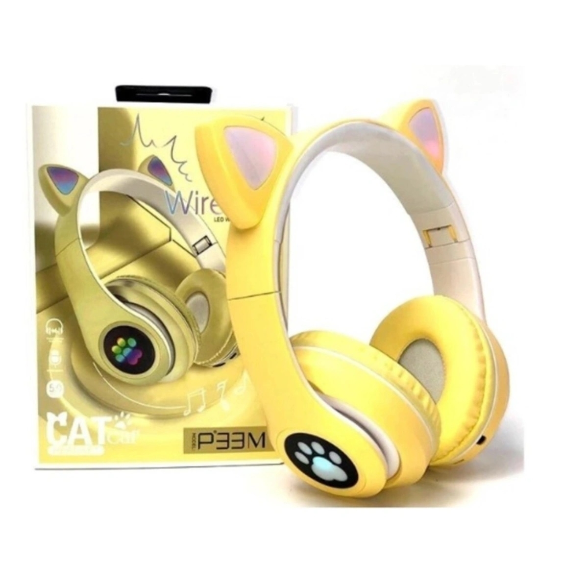 Купить OZONE Wireless Cat Ear Headphones P33M желтый в кредит в Алматы ...