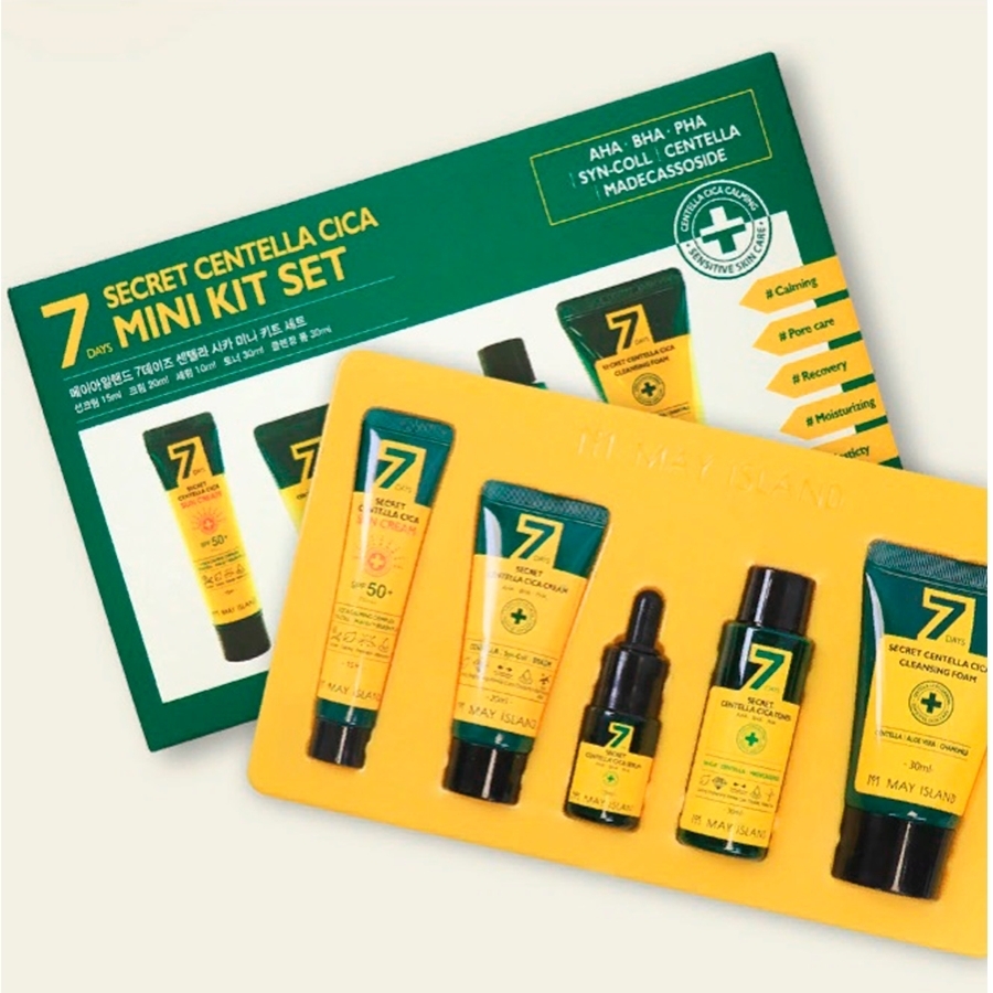 Купить MAY ISLAND 7 Days Secret Centella Cica MINI KIT 5 SET 30 гр в ...