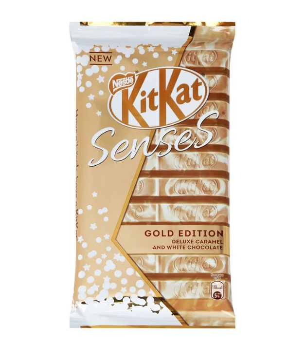 Купить ШОКОЛАД КИТ КАТ SENSES GOLD DELUXE БЕЛ/ШОК/КАР С ХРУСТ/ВАФЛЕЙ ...