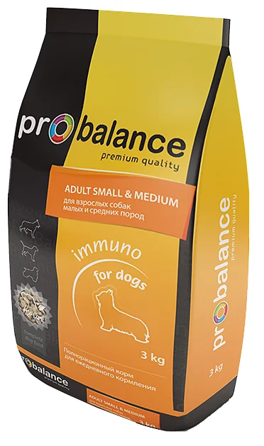 Купить Probalance Immuno Adult Small&Medium для малых и средних пород 3 ...
