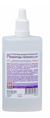 Купить Перекись Водорода-DF 3% 100 мл в кредит в Алматы – Kaspi Магазин