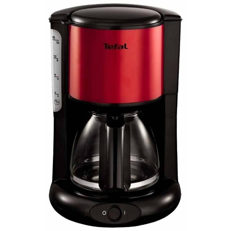 Купить Кофеварка Tefal CM 361E38 черный, красный в кредит в Алматы ...