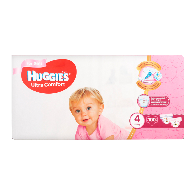 Купить Huggies подгузники 8-14 кг, 100 шт, ULTRA COMFORT HUGGIES в ...