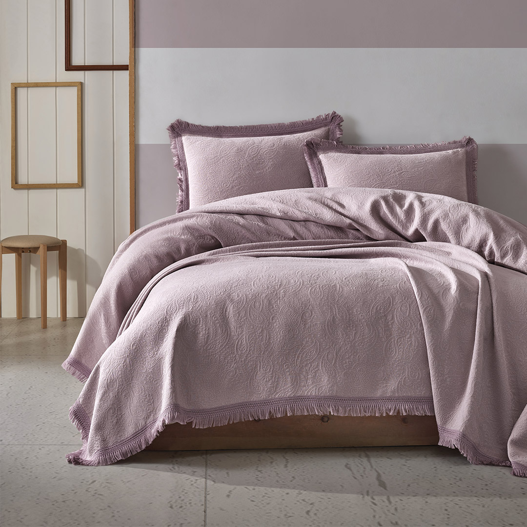 Купить Saheser покрывало с наволочками Grace Lilac 240x220 см ...