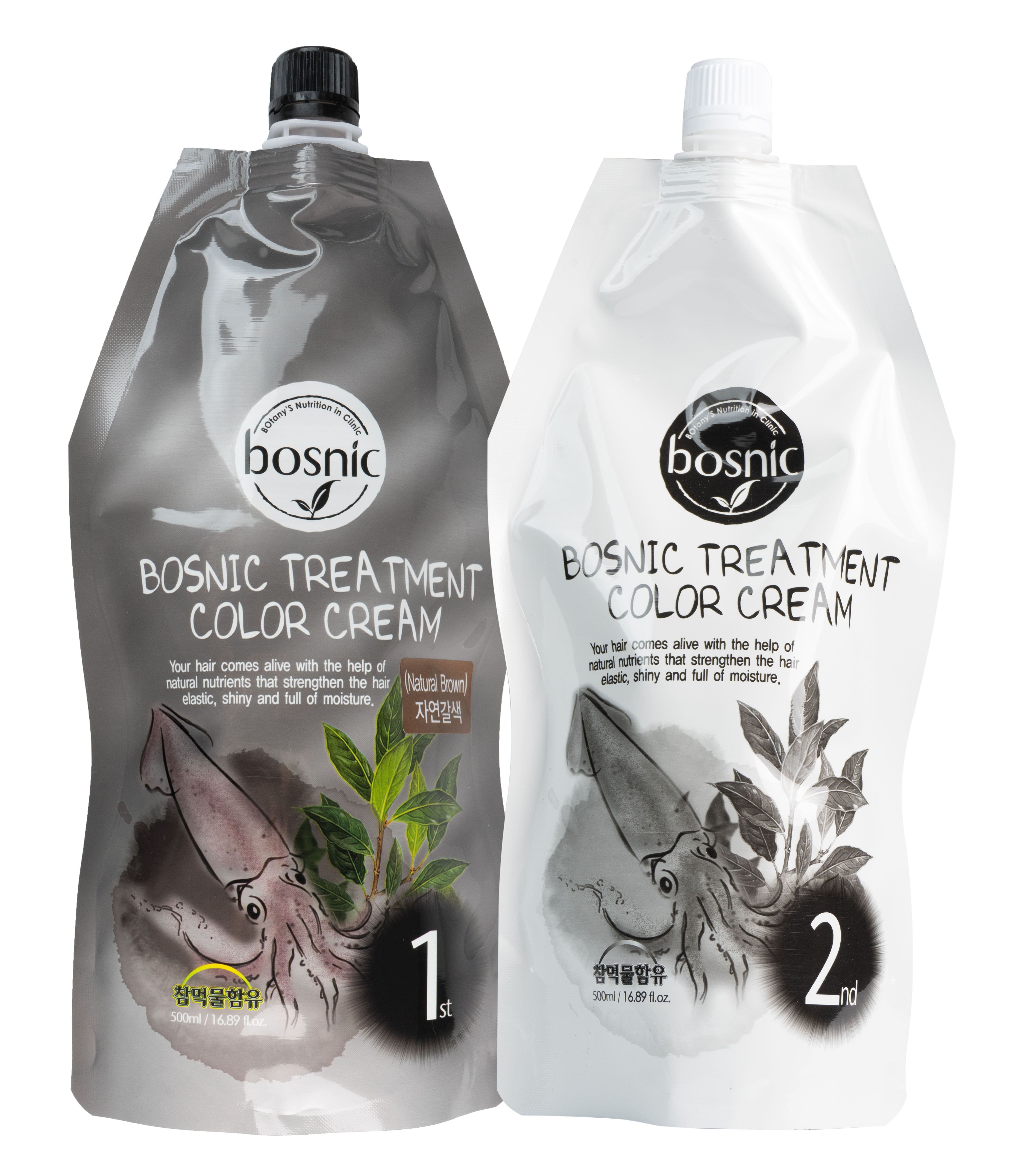 Купить BOSNIC Treatment Color Cream Dark Brown коричневая 1000 мл в ...