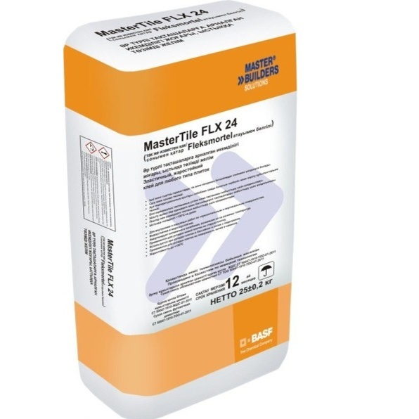 Купить BASF MasterTile FLX 24 Flexmortel кафеля серый 25 кг в кредит в ...