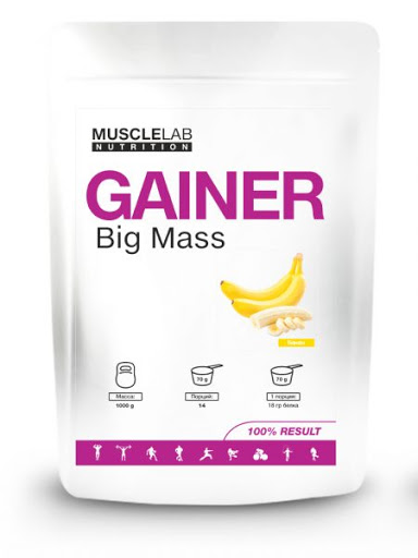 Купить MuscleLab Big Mass Gainer Банан 1000 г в кредит в Алматы – Kaspi ...