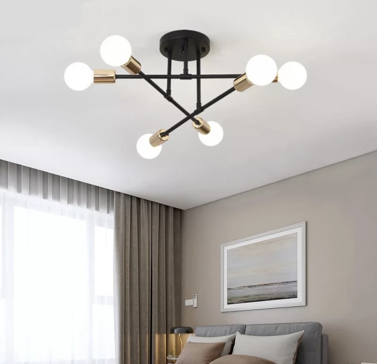 Купить Люстра TOPLIGHT LOFT 01/6H black+gold E27, кол-во ламп: 6 шт в ...